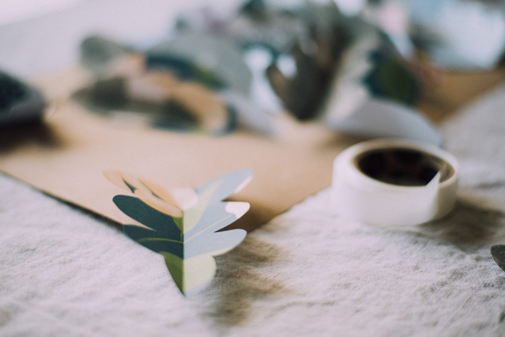 DIY Paper Leaf Thanksgiving Runner - Casey Wiegand of The Wiegands