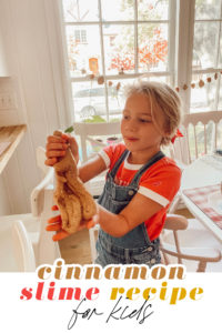DIY Cinnamon Fall Slime for Kids - Casey Wiegand of The Wiegands