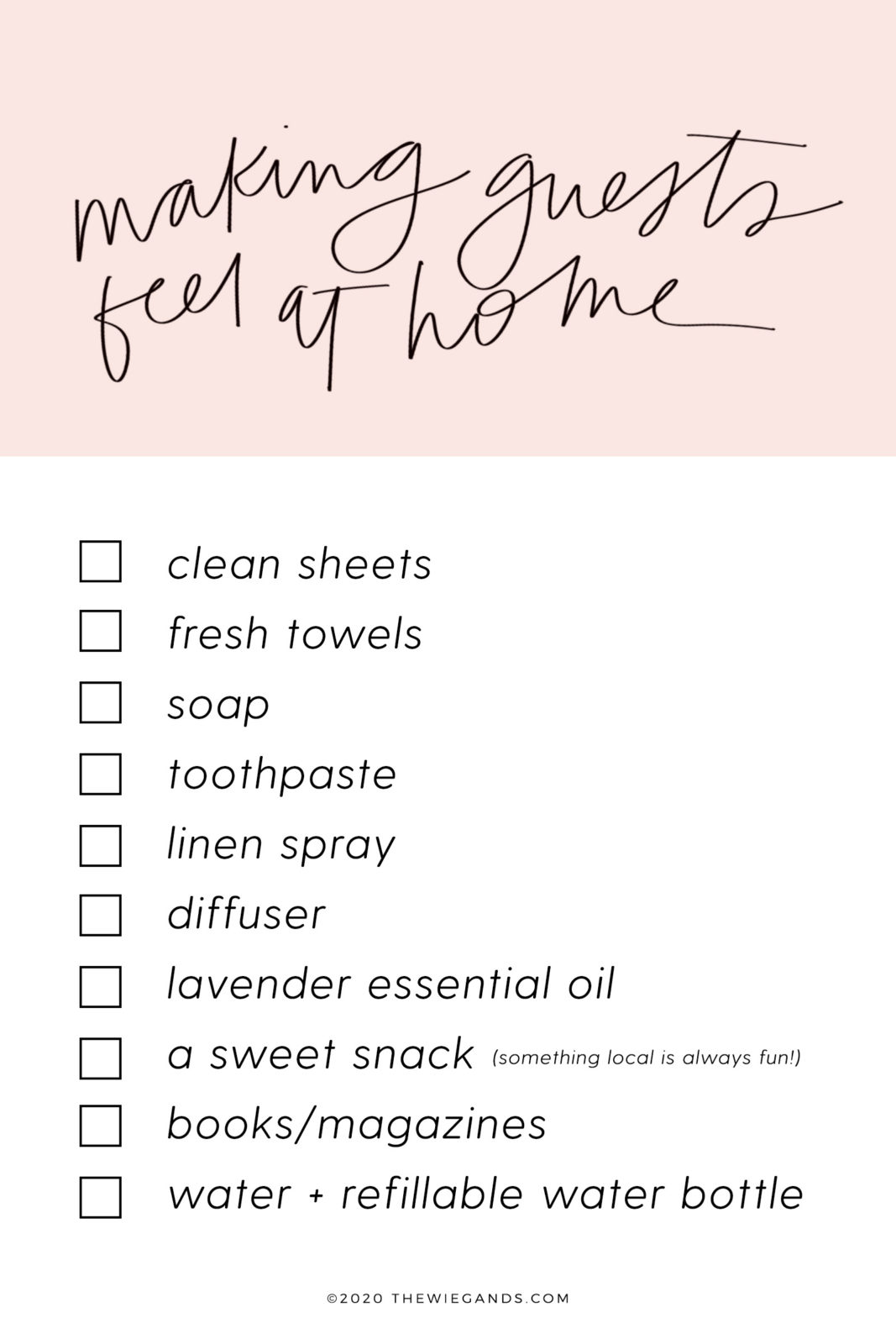 Free Printables for Hosting Guests - Casey Wiegand of The Wiegands