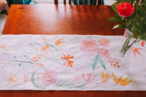 DIY Spring Table Runner - Casey Wiegand of The Wiegands
