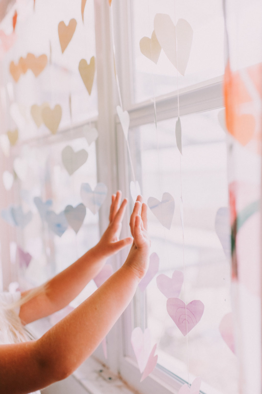 Hanging Hearts Window Art - Casey Wiegand of The Wiegands