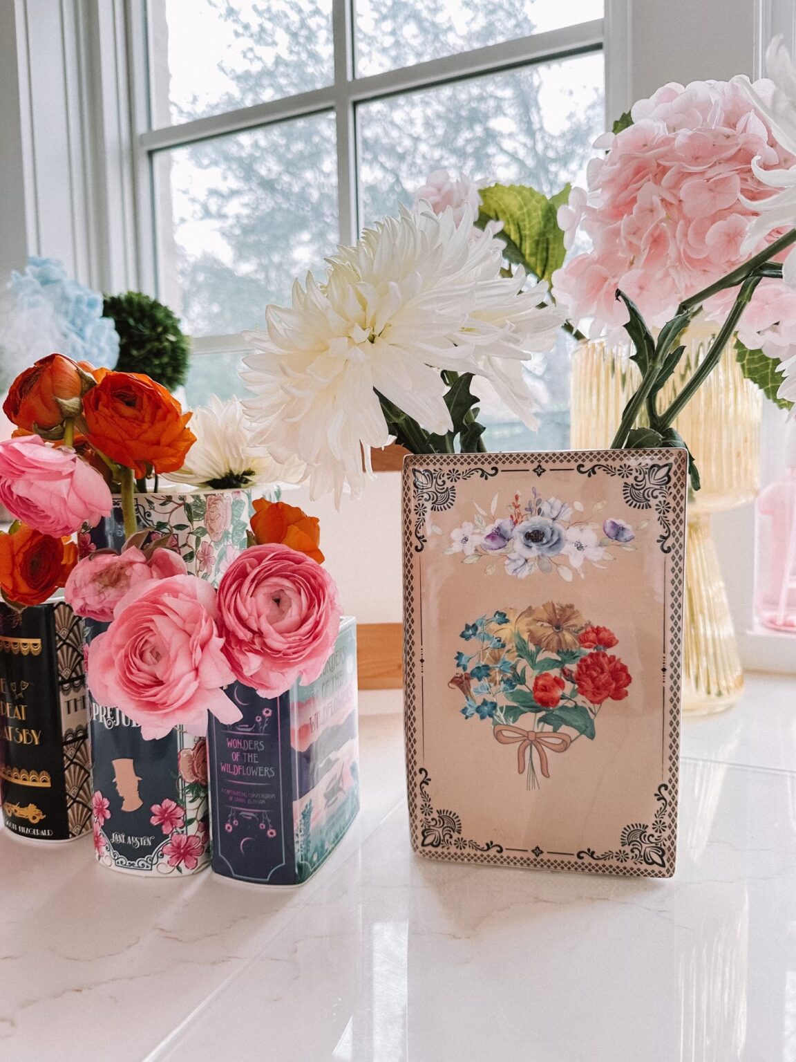 Book Vases | Springtime Decor - Casey Wiegand of The Wiegands